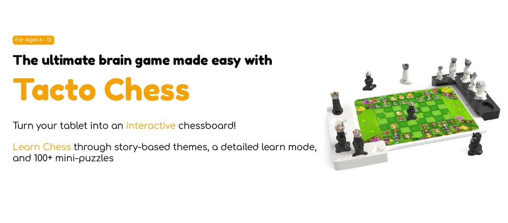 PlayShifu Tacto Chess Interactive Chess Board 100+ Mini Puzzles ...