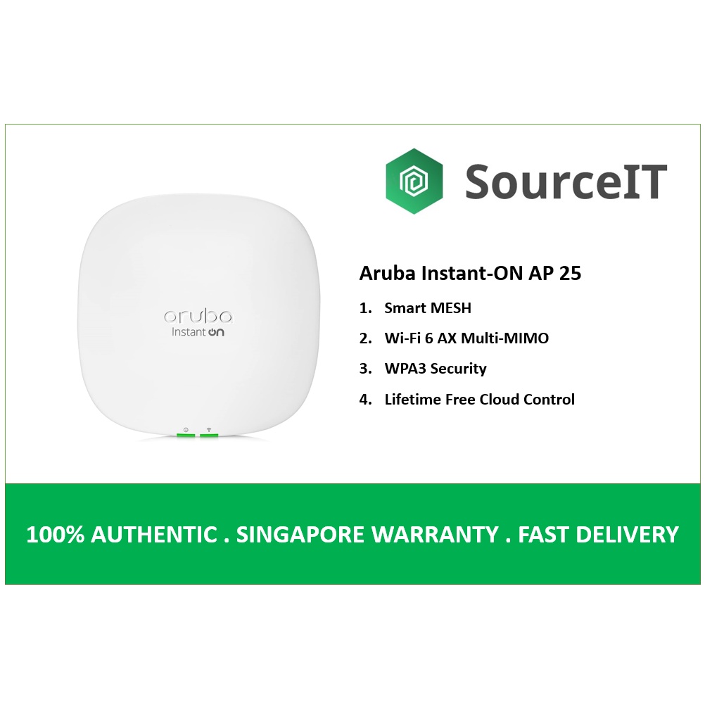 Aruba Instant On AP25 802.11ax 4x4 Wi-Fi 6 Wireless Access Point - 2 ...