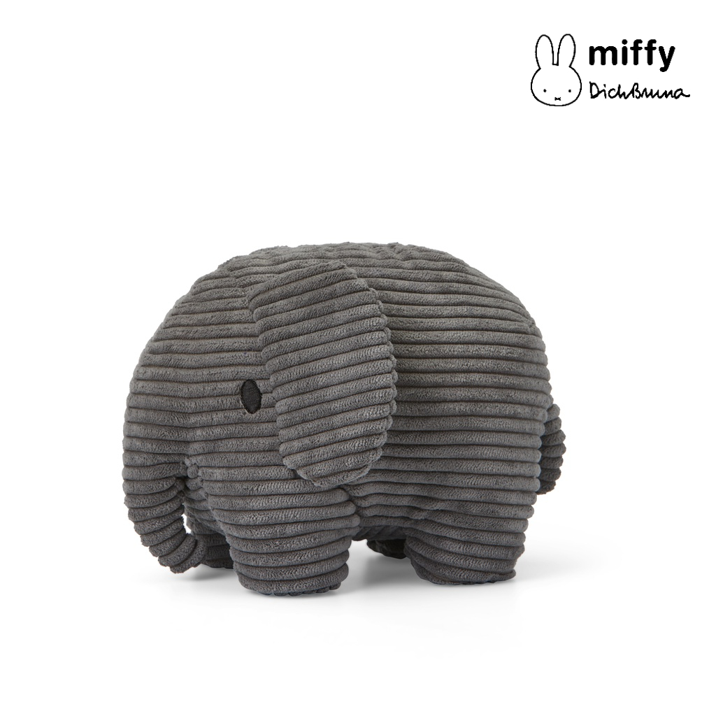 Miffy Elephant Corduroy Grey 23cm Plush Soft Toy. Licensed Miffy ...