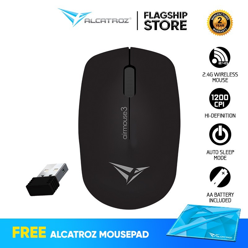 Alcatroz Airmouse 3 Wireless 2.4G Hi Definition Optical Mouse (1200CPI ...