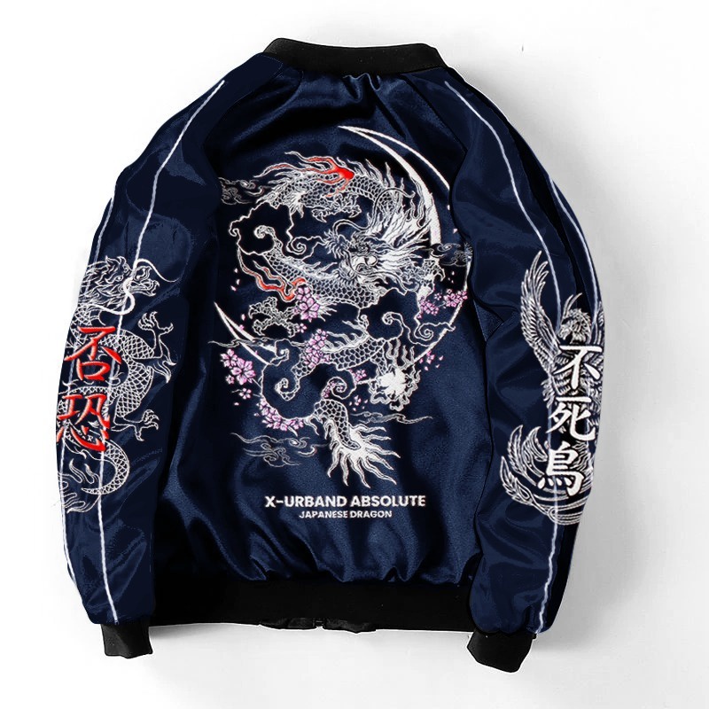 Sukajan Jacket sukajan Dragon Motif Original Latest Full Embroidery Men ...