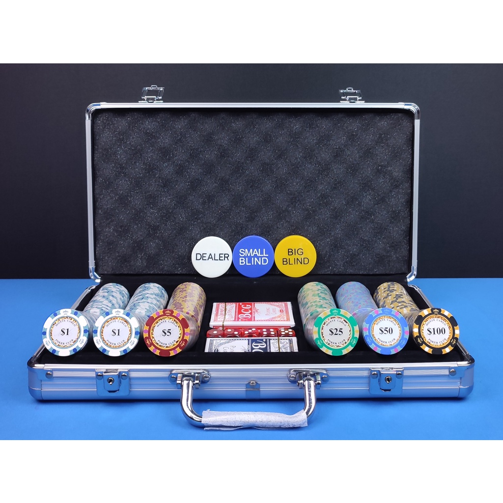 🇸🇬 [NIGHT OWL POKER] Premium Clay Monte Carlo Gold Rim Edition Poker ...