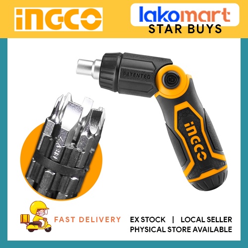 INGCO 13 in 1 Screwdriver Ratchet Set [AKISD1208] | Shopee Singapore