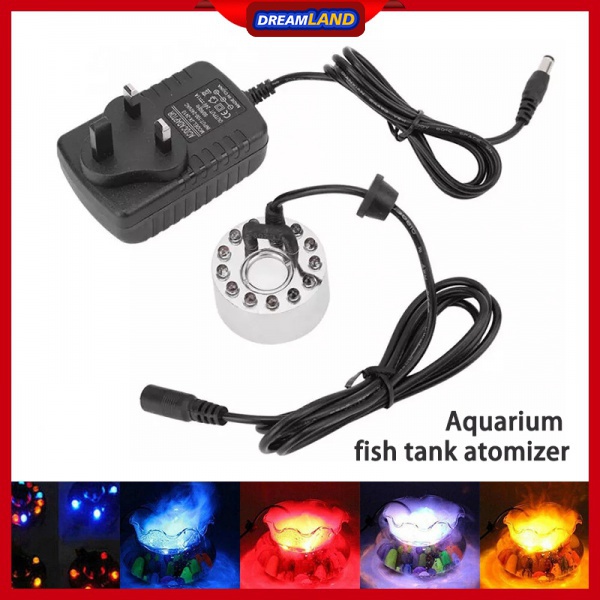 Aquarium Fish Tank Atomizer Ultrasonic Fountain Flowing Water Rockery ...