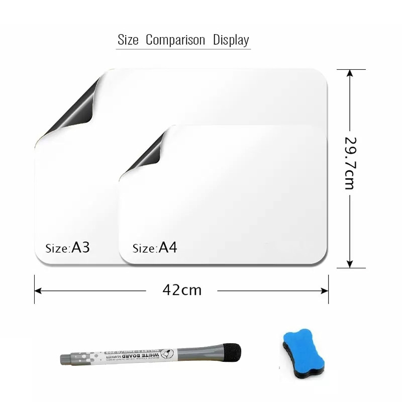 1PCS A3/A4 Magnetic Whiteboard Fridge White Board Marker Magnets ...