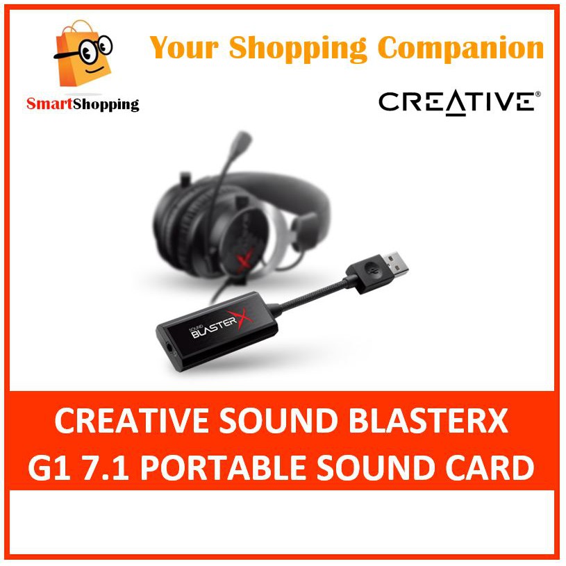 Creative Sound BlasterX G1 7.1 Portable Sound Card with Headphone ...