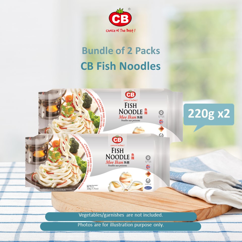 [Bundle of 2 Packs] CB Fish Noodles (220g) / CB Fish Noodle with Squid ...