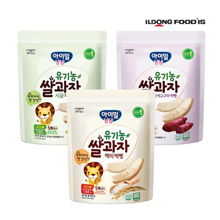 [Ildong Foodis] Imil Organic Rice Cracker 30g 일동후디스 오가닉 떡뻥 30g | Shopee ...