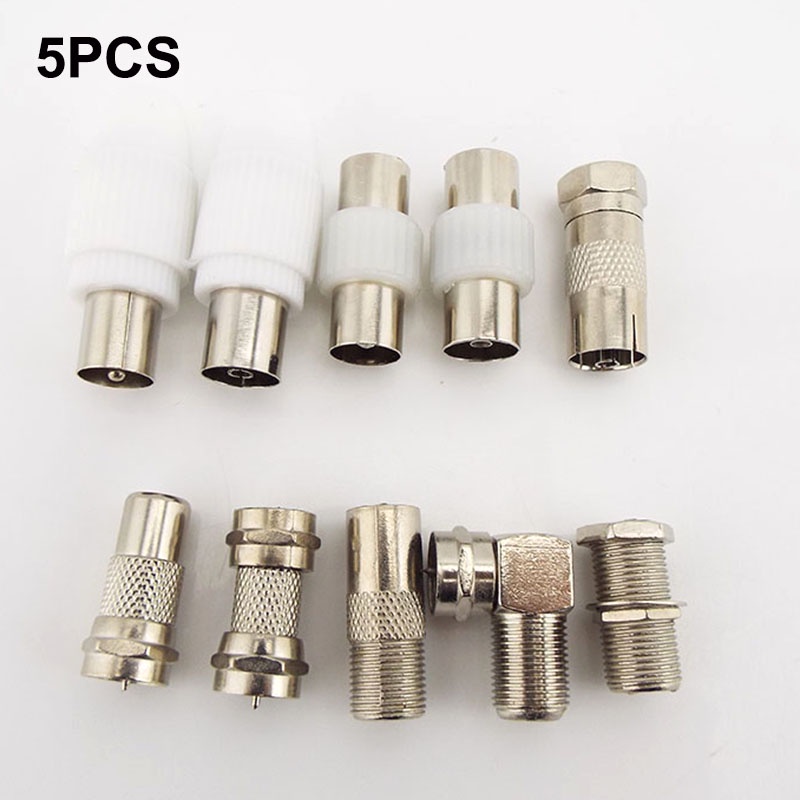 TV RF F Type Female Male Plug Adapter Connector Socket to RF Coax ...