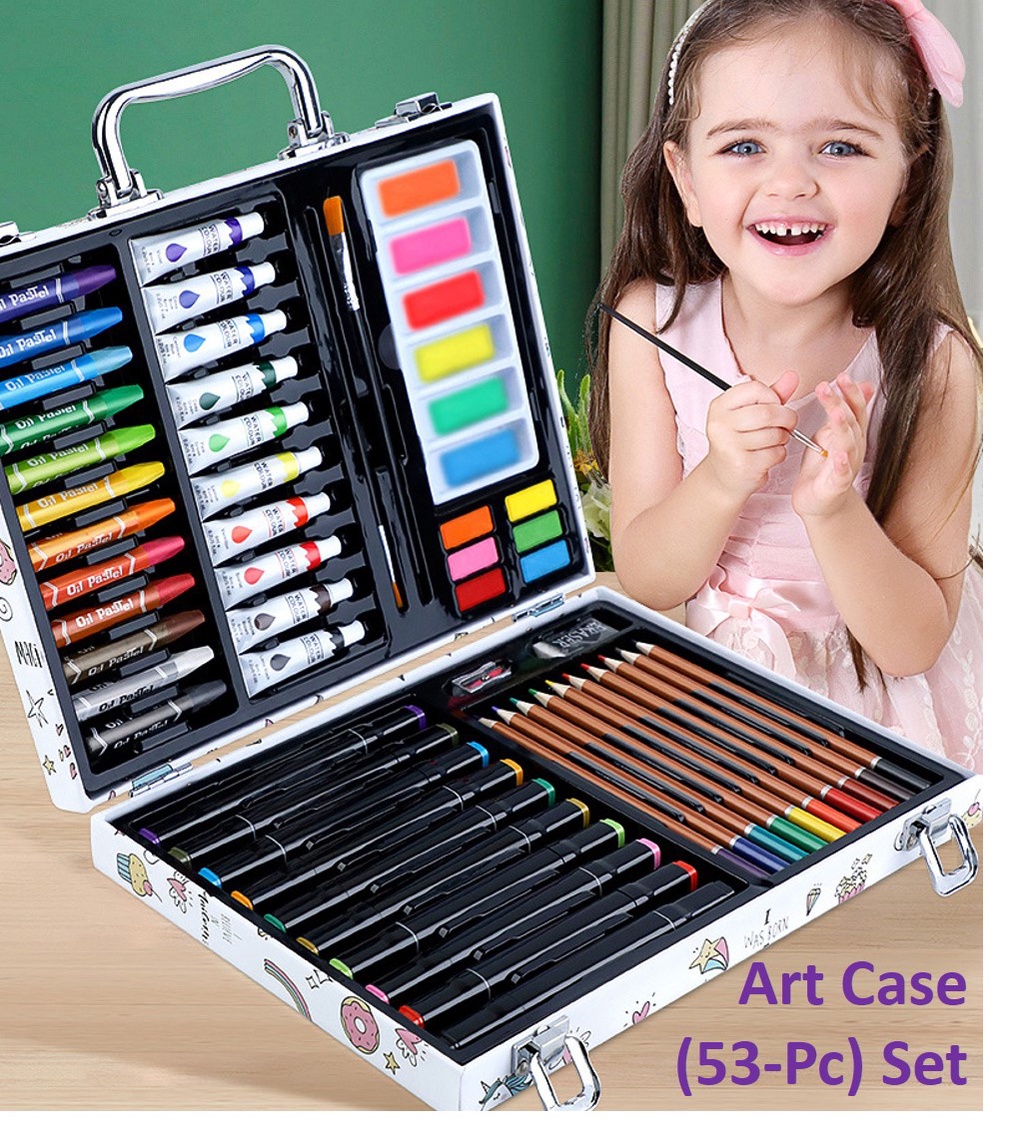 (53-pc / 128-pc) Art Supplies Case Set Craft Art Set Drawing Kit for ...