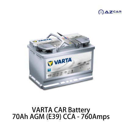 VARTA CAR Battery 70Ah AGM (A7) CCA - 760Amps | Made in Germany ...