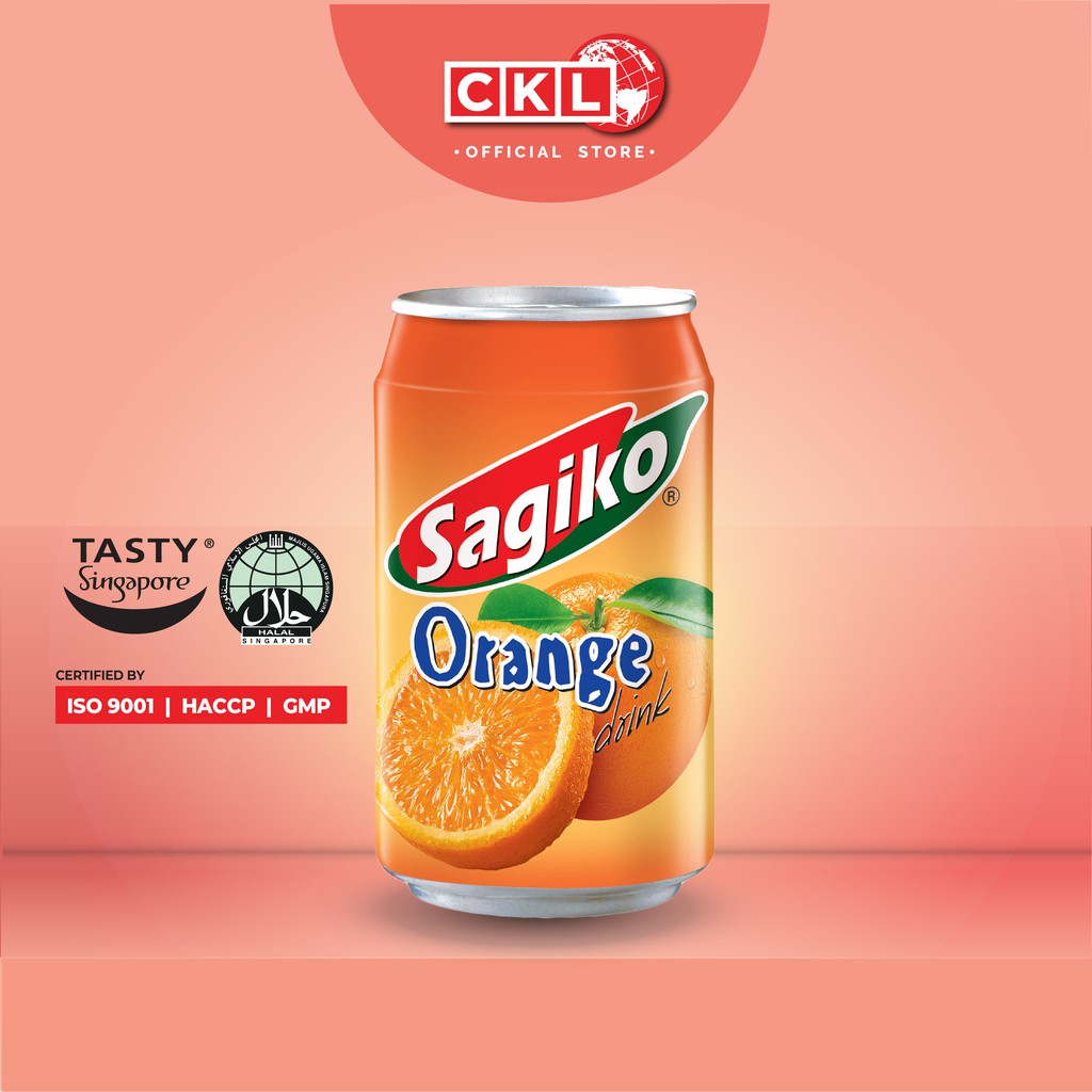 Sagiko Orange Drink - Halal - 320ml x 24 Cans | Shopee Singapore
