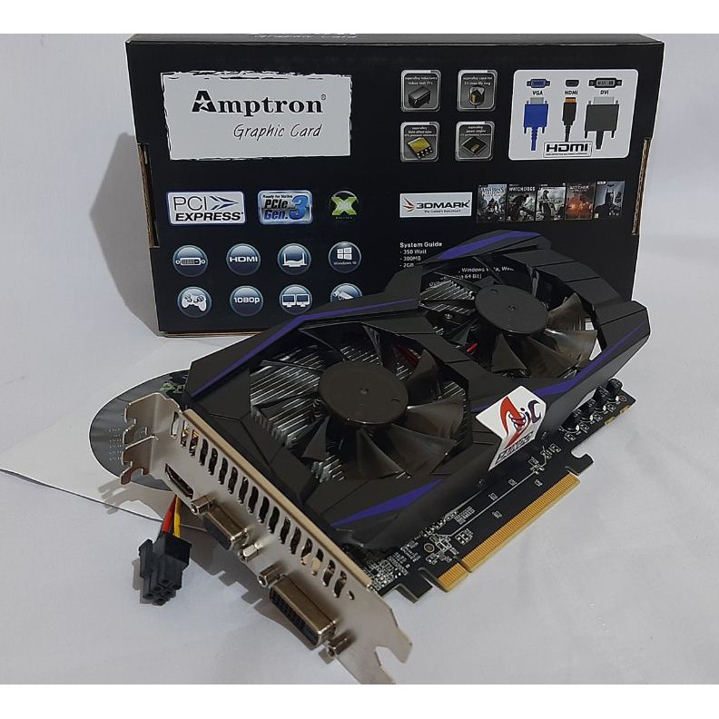 Vga CARD GTX750TI 4G 128BIT AMPTRON NVIDIA GEFORCE DDR5, VGA AMPTRON ...