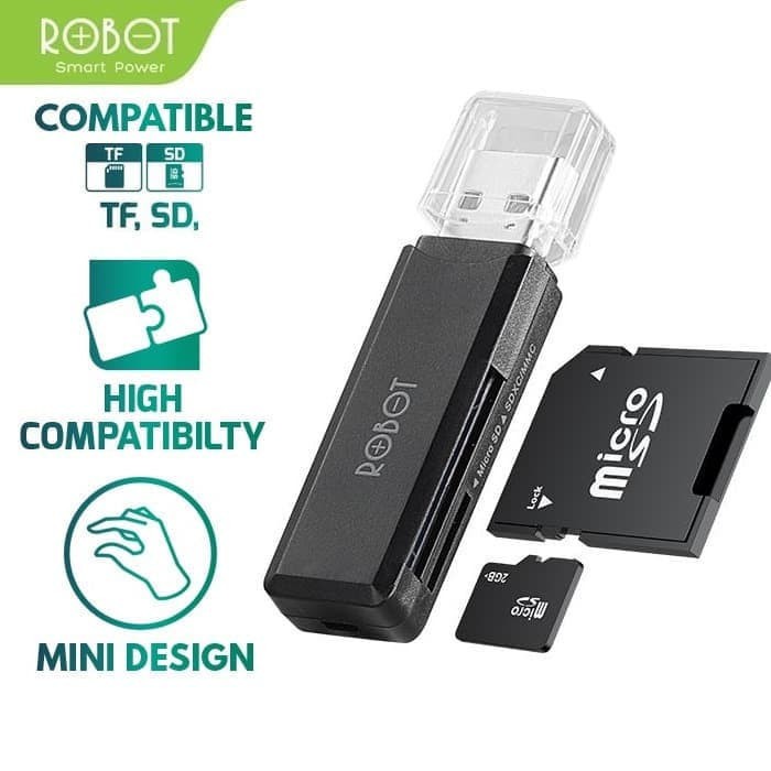 Robot CR102 Card Reader USB 3.0 Dual Slot Card SD/TF Official Warranty ...