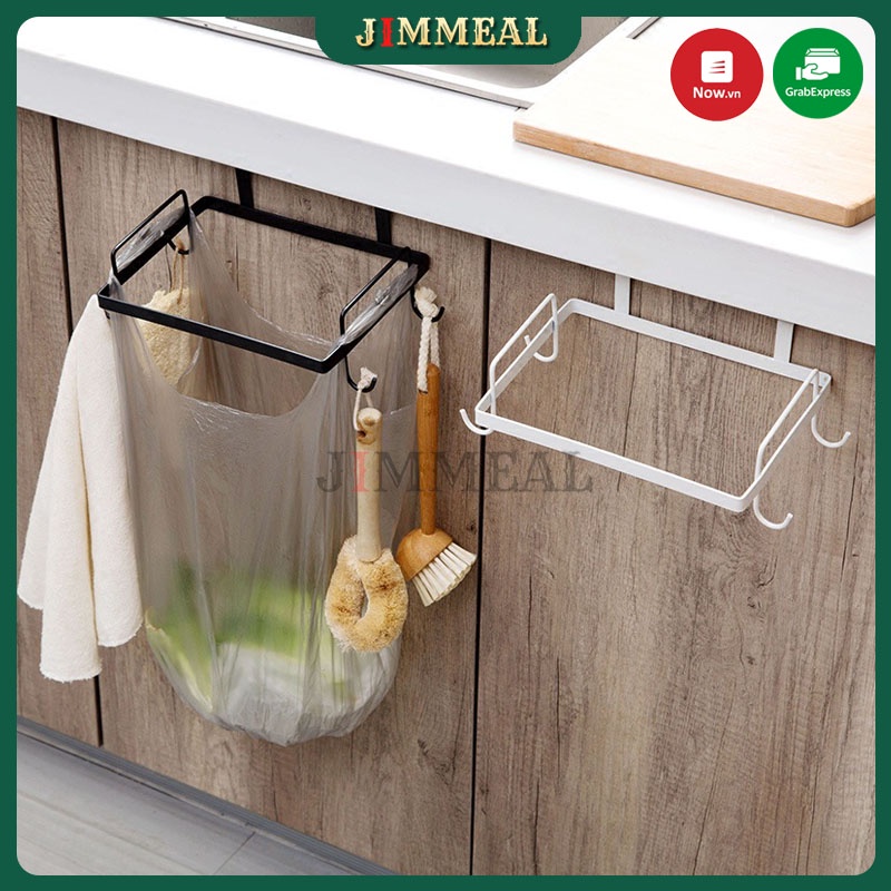 Trash Bag Rack, Trash Bag Hanger Multi-Purpose Iron Kitchen Cabinet ...