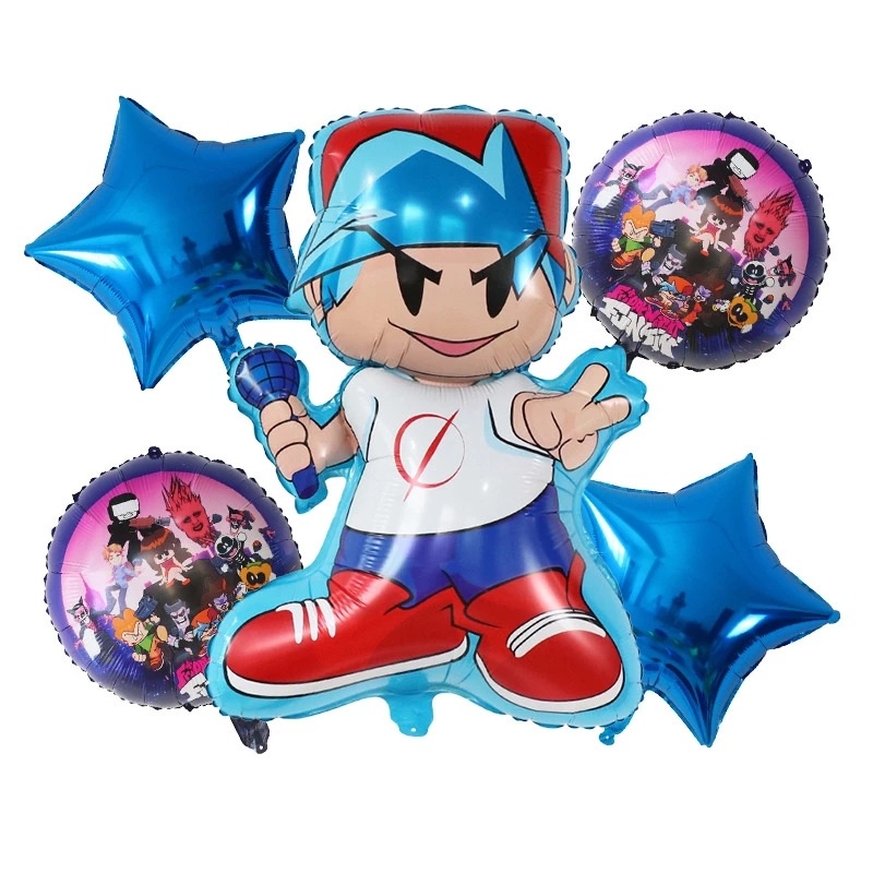 Friday Night Funkin Boyfriend Game Theme Foil Balloons Party Supplies ...