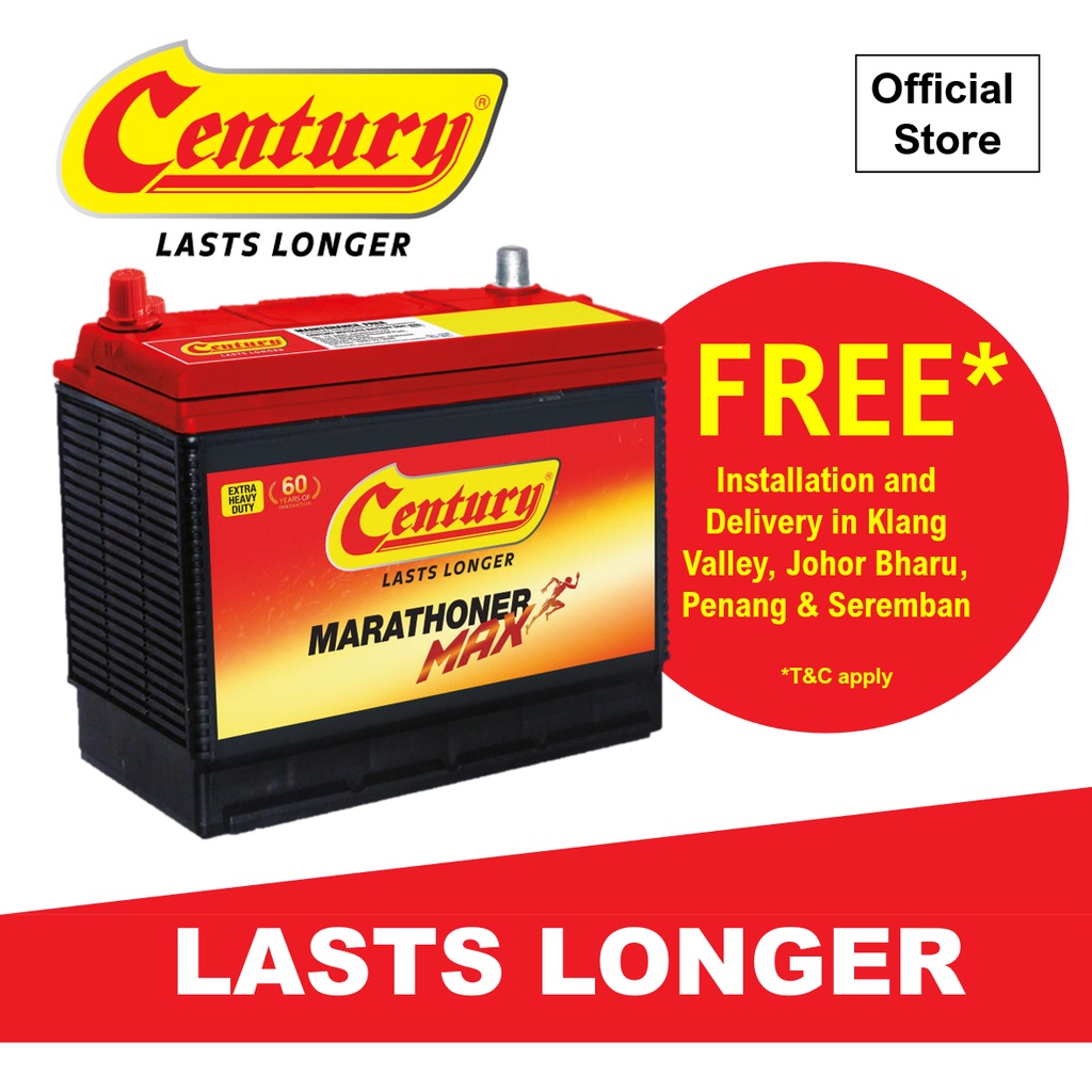 Century Car Battery EFB N55L Marathoner Max + Klang Valley /Johor Bahru ...