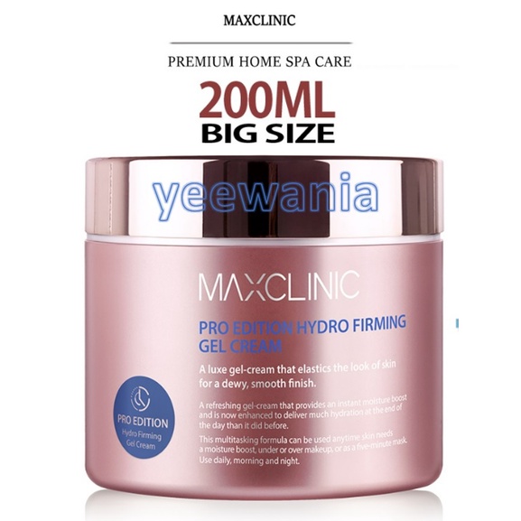 MAXCLINIC Pro Edition Hydro Firming Gel Cream (200ml) | Shopee Singapore
