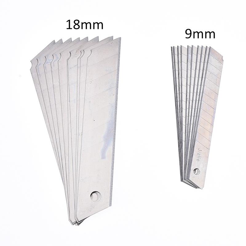 10Pcs/lot Refill Blades Stainless Steel Replaceable Blades Cutting Blades For Utility Knife 9 ...