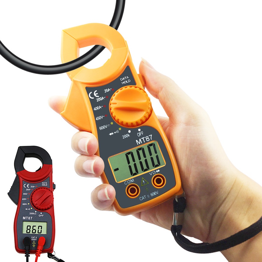 MT87 Electronic Multimeter Digital Clamp Meter Tester DC AC Voltage ...