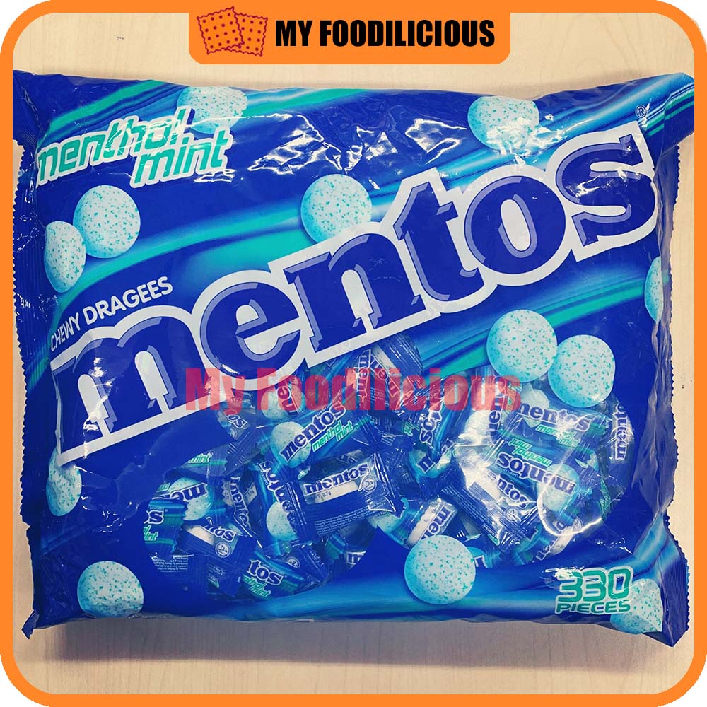 Mentos Mint/Grape/Fruit/Sour Mix/Menthol Chewy Candy 330pieces | Shopee ...