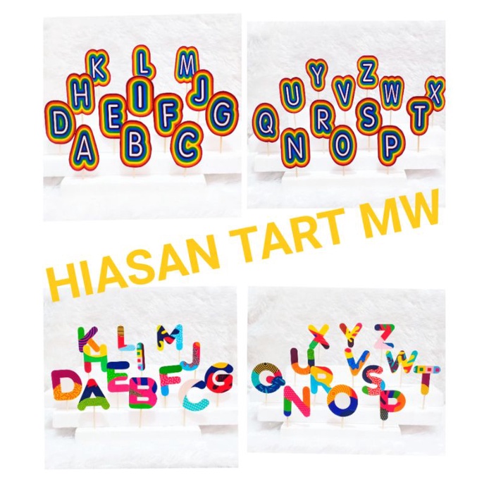 Ap Paper Alphabet Letter Cake Topper / Birthday Cake Pick / Font Cake ...