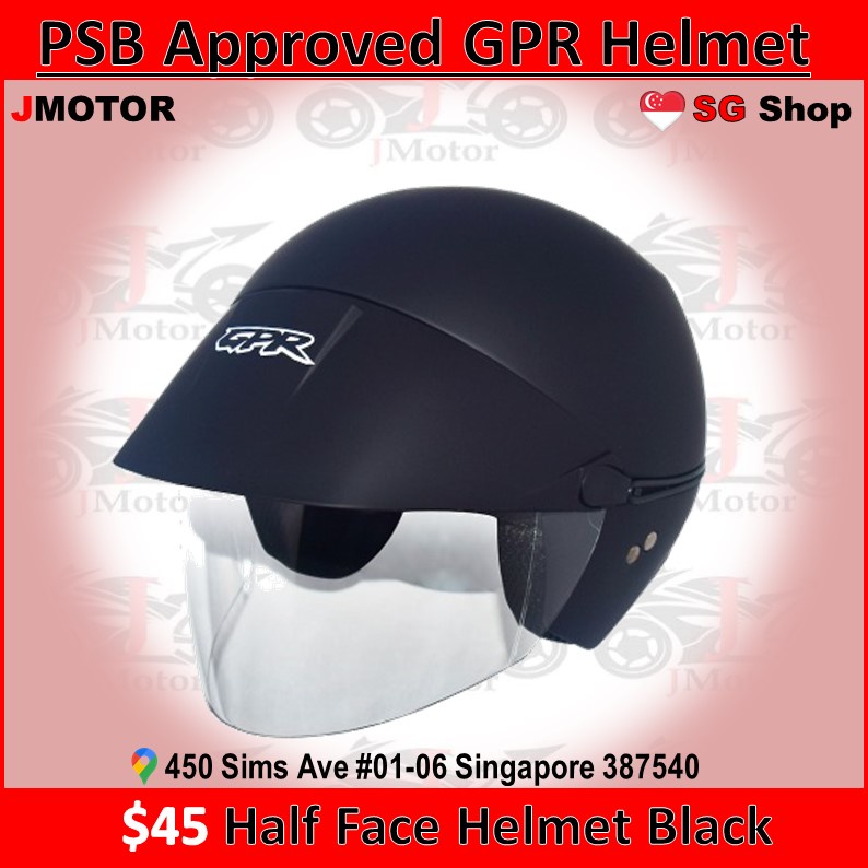 PSB approve gpr half face helmet | Shopee Singapore
