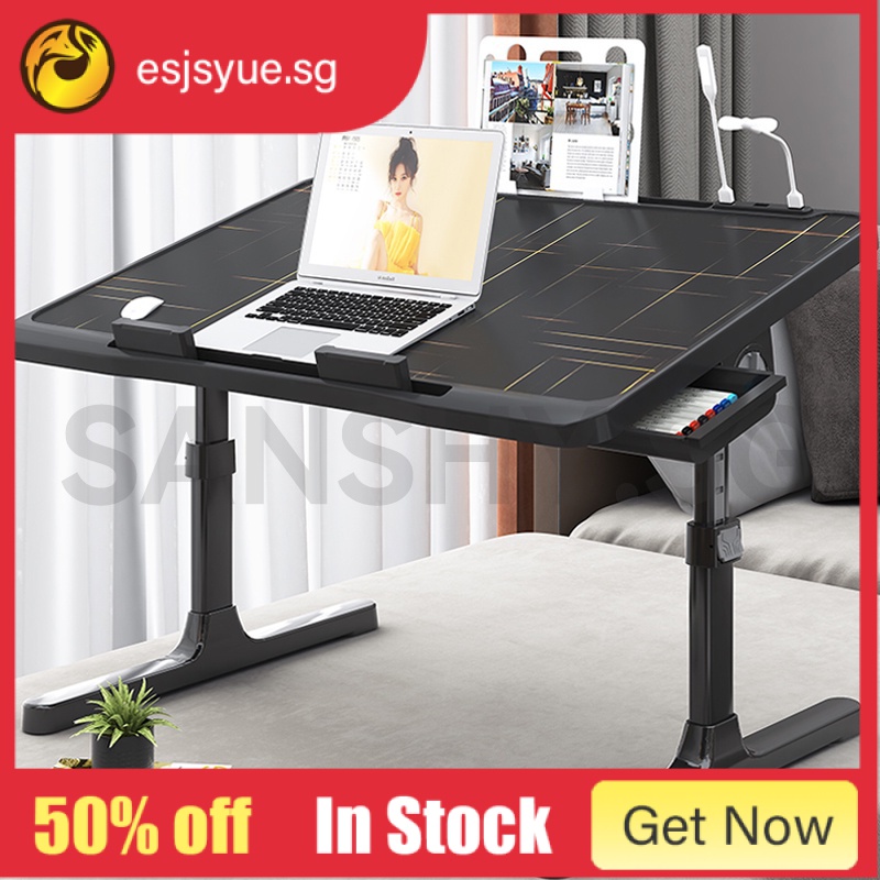 Bed Table Small Table Computer Desk Bedroom Foldable Student Dormitory ...