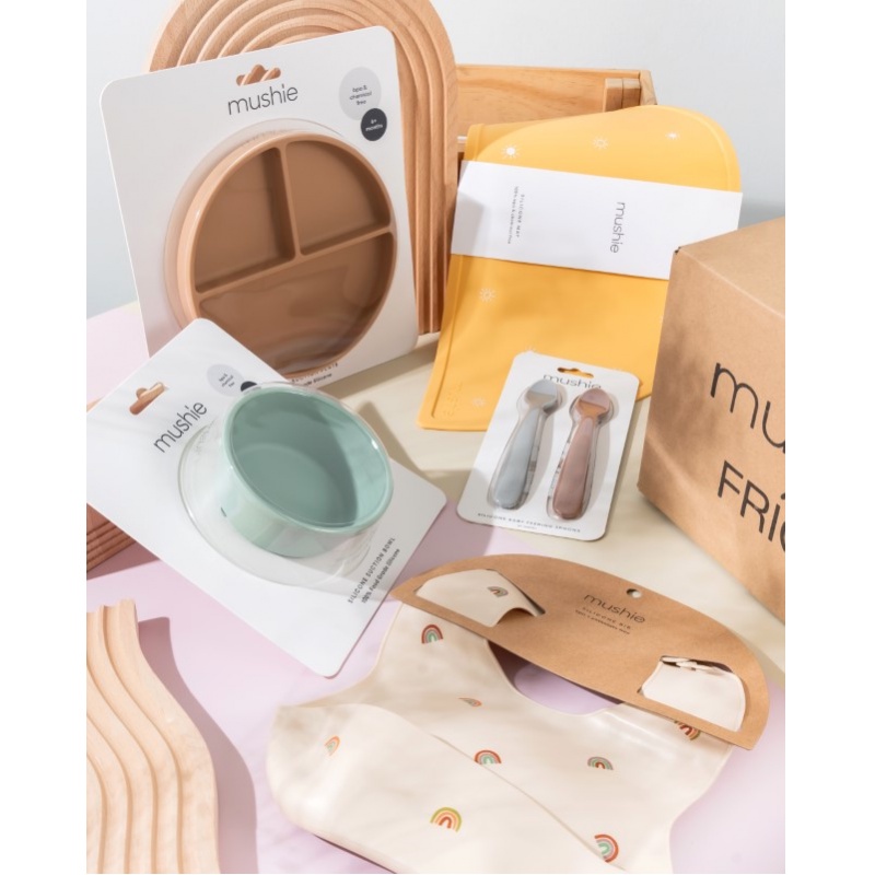 Mushie X FRIGG | Baby Weaning Gender Neutral Gift Set | Shopee Singapore