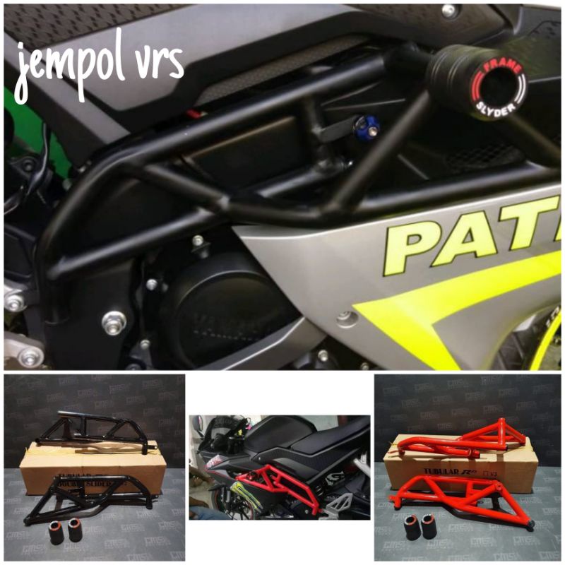 Crashbar/tubular yamaha r15 v3 plus frame slider track | Shopee Singapore