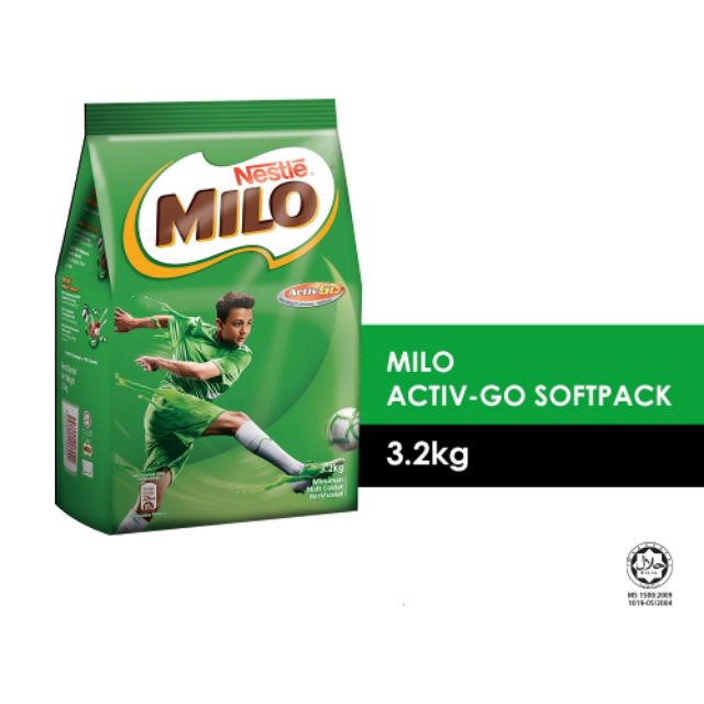 [TKM] Milo 3.2kg Nestle Activ-Go Chocolate Malt Powder Softpack Refill ...