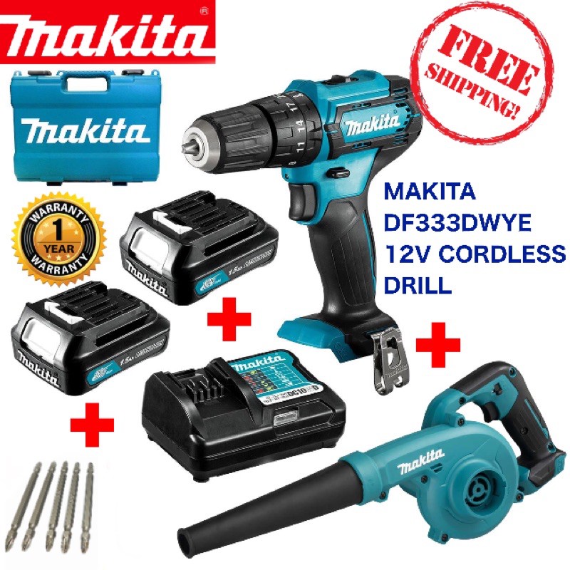 MAKITA DF333DWYE / DF333 / DF331 12V CORDLESS DRILL + MAKITA UB100 12V ...