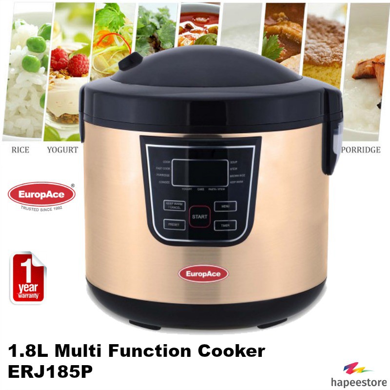 EuropAce 1.8L Multi Function Cooker - ERJ185P (1 Year Warranty ...