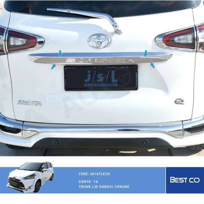 JSL Trunk Lid Emboss Toyota Sienta List Rear Trunk | Shopee Singapore