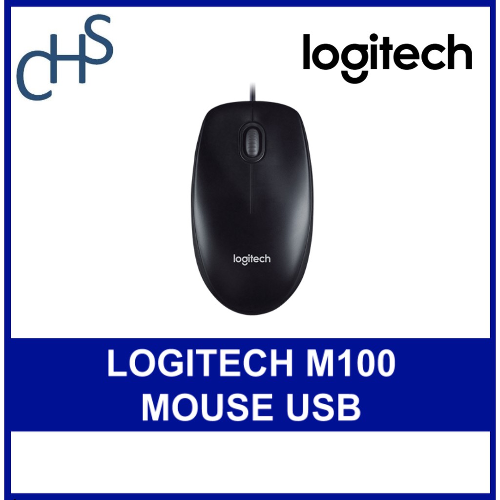 Logitech M100R Mouse Full-size, corded comfort | 3 years warranty | 910 ...