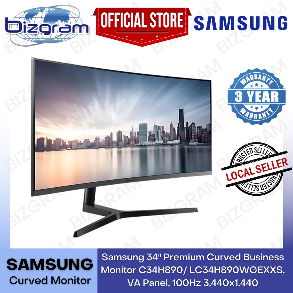 Samsung 34" Premium Curved Business Monitor C34H890 / LC34H890WGEXXS ...