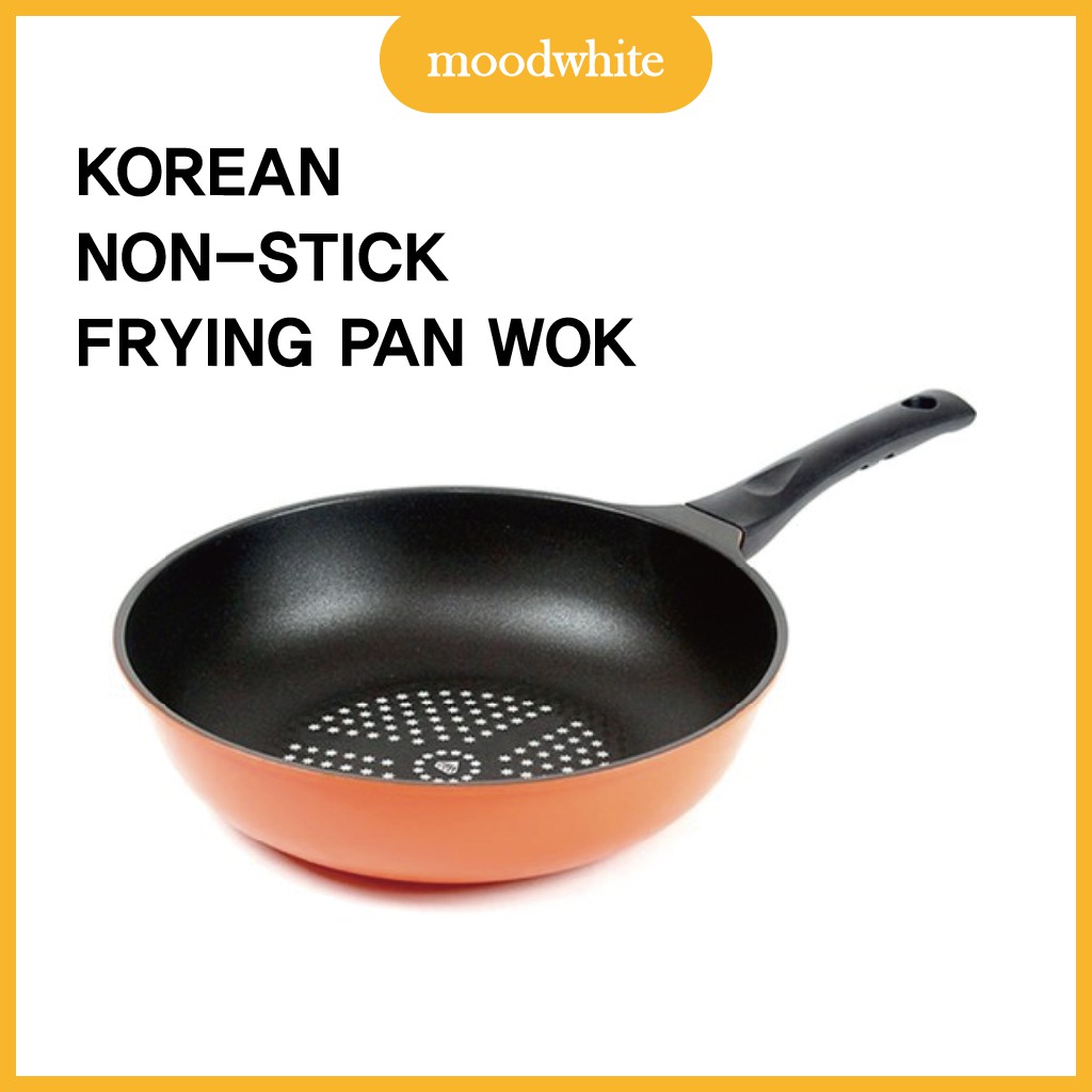 KOREAN NON-STICK Frying Pan Wok Luxury Kitchen (24-32cm) | Shopee Singapore