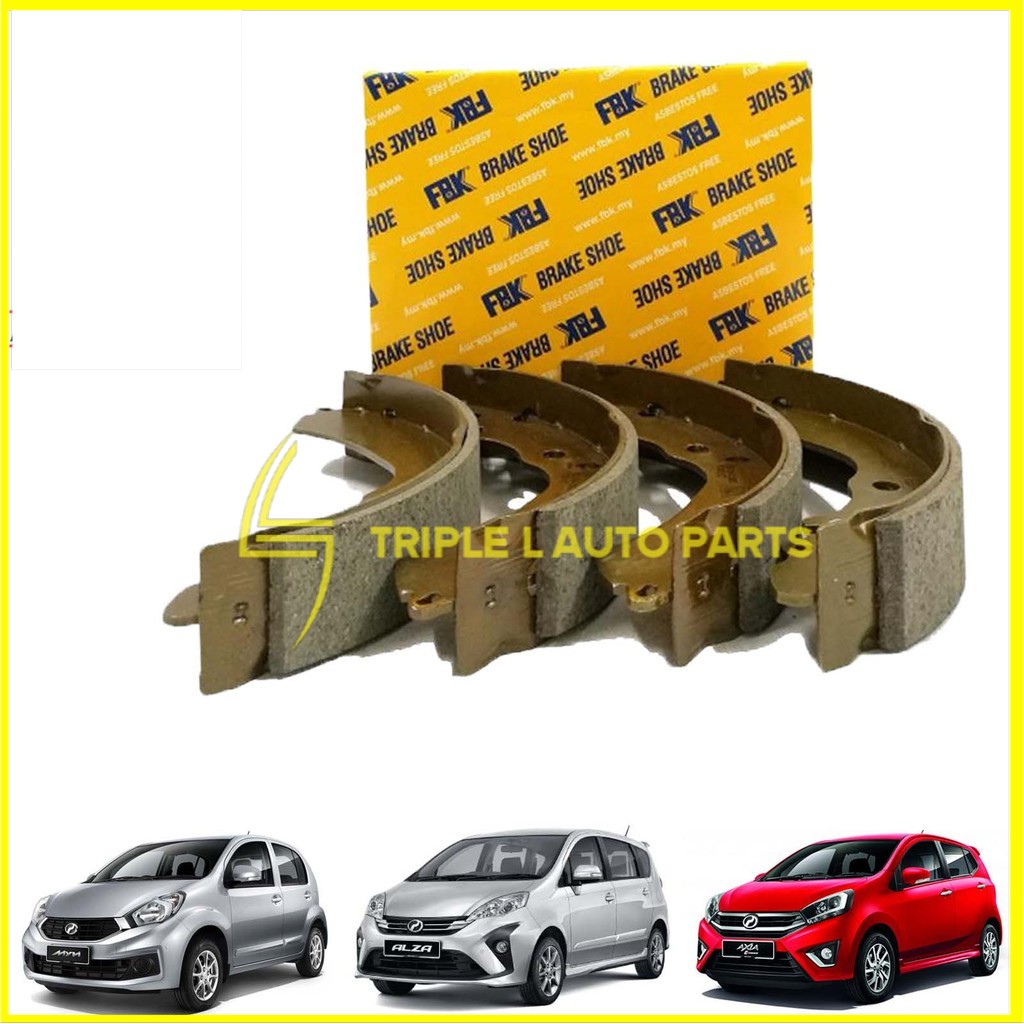 FBK REAR BRAKE SHOE PERODUA MYVI ALZA AXIA KELISA KENARI VIVA KANCIL ...