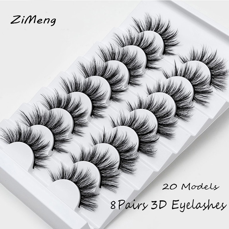 5/8pairs 3D Dramatic Volume Fake Lashes 3D Mink Lashes Natural False ...