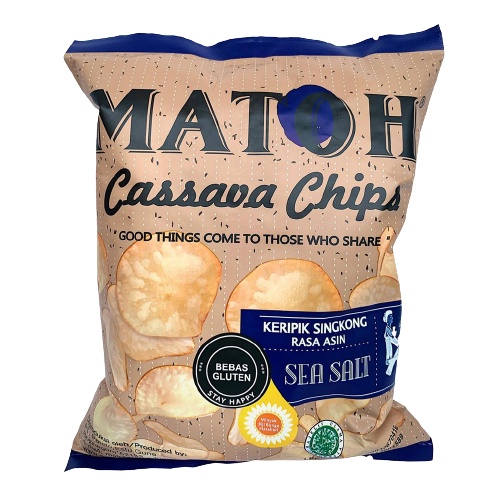 Matoh Cassava Chips Sea Salt Taste 75gr | Shopee Singapore