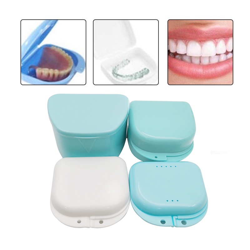 Dental Retainer Case Mouth Guard Denture Storage Plastic Box Oral ...