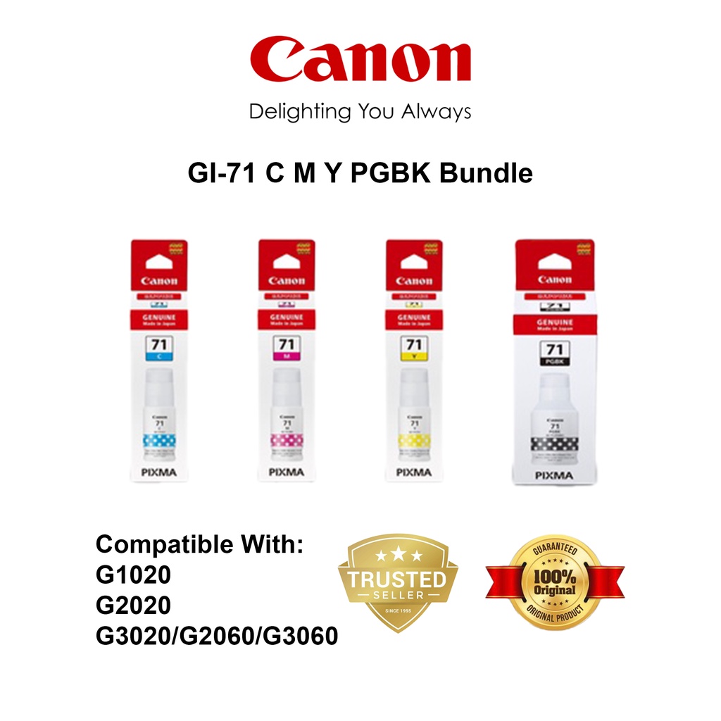 CANON GI-71 Printer Ink Cartridge PGBK C M Y ASA | Shopee Singapore