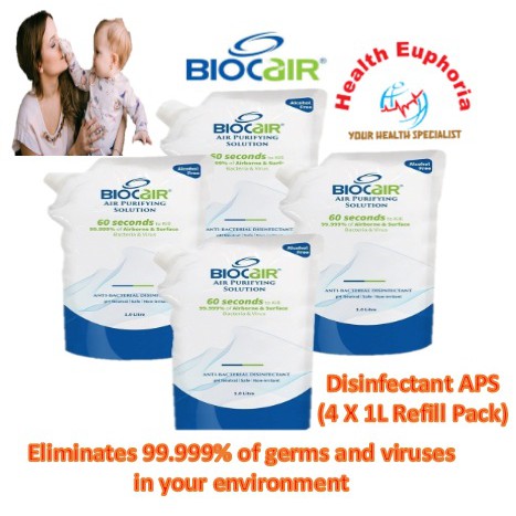 BioCair Disinfectant Air Purifying Solution (4x 1L) | Shopee Singapore