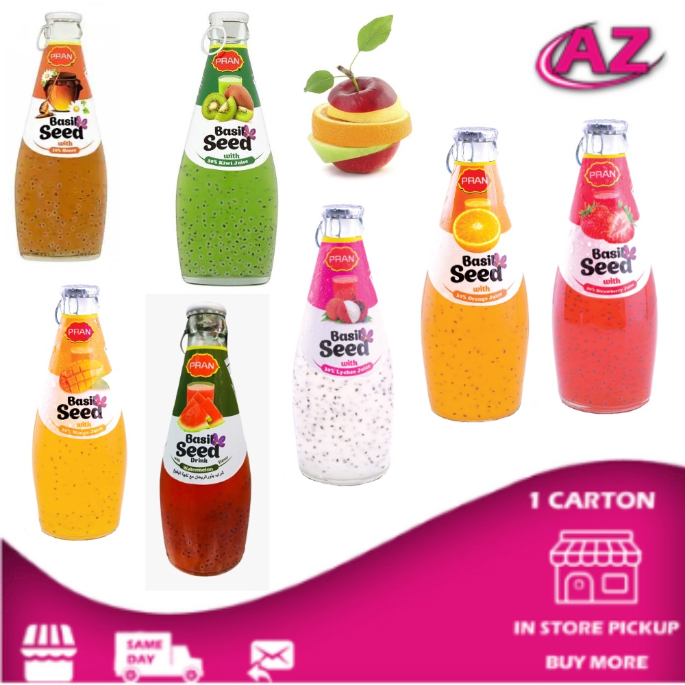 Pran Basil Seed Drink With Mango | Lychee | Strawberry | Watermelon ...
