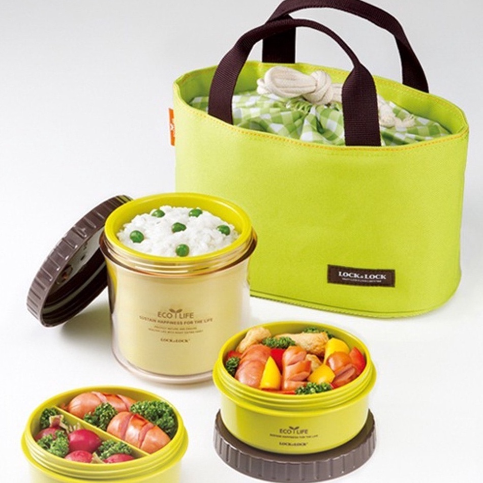 LocknLock Official Classic Airtight Lunch Box Food Container 3P with ...