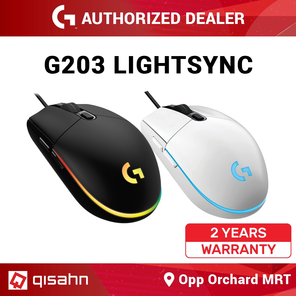 Logitech G203 Lightsync RGB Wired Gaming Mouse With 8K Sensor (Black ...
