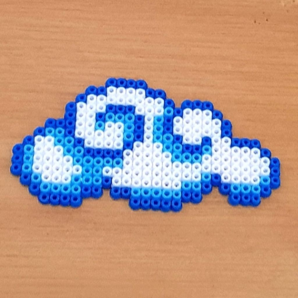Pyssla perler beads craft: Auspicious cloud design customizable color ...