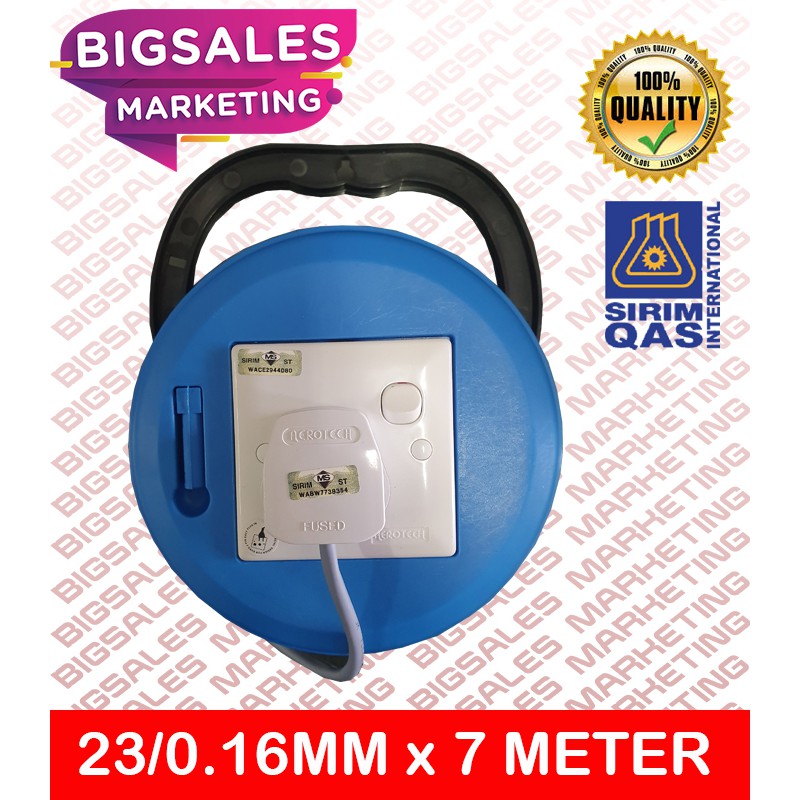 7 Meter BIGSALES Extension Socket Wire Plug Cable Reel Box (SIRIM ...