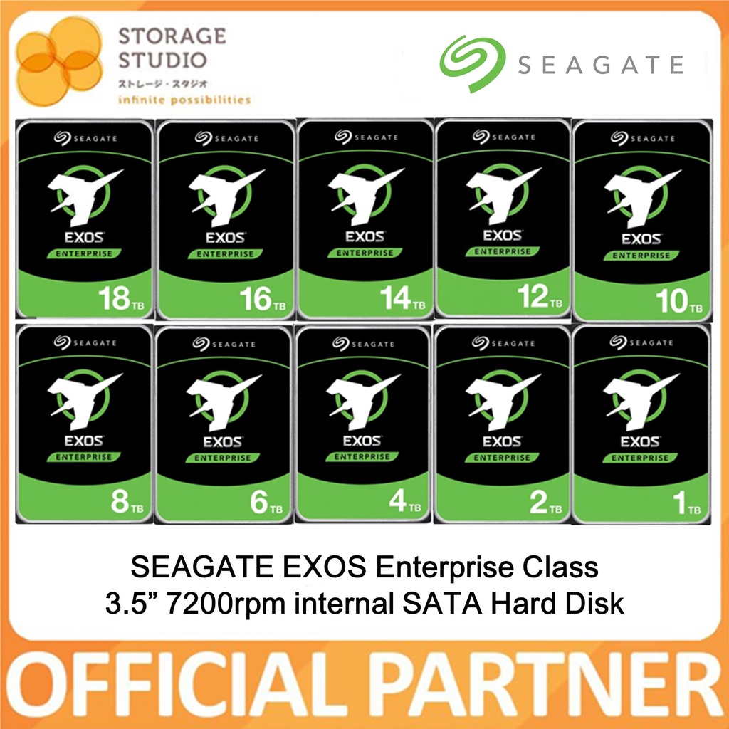 SEAGATE Exos 3.5" Hard Disk, 4TB/6TB/8TB/10TB/12TB/14TB/16TB/18TB ...