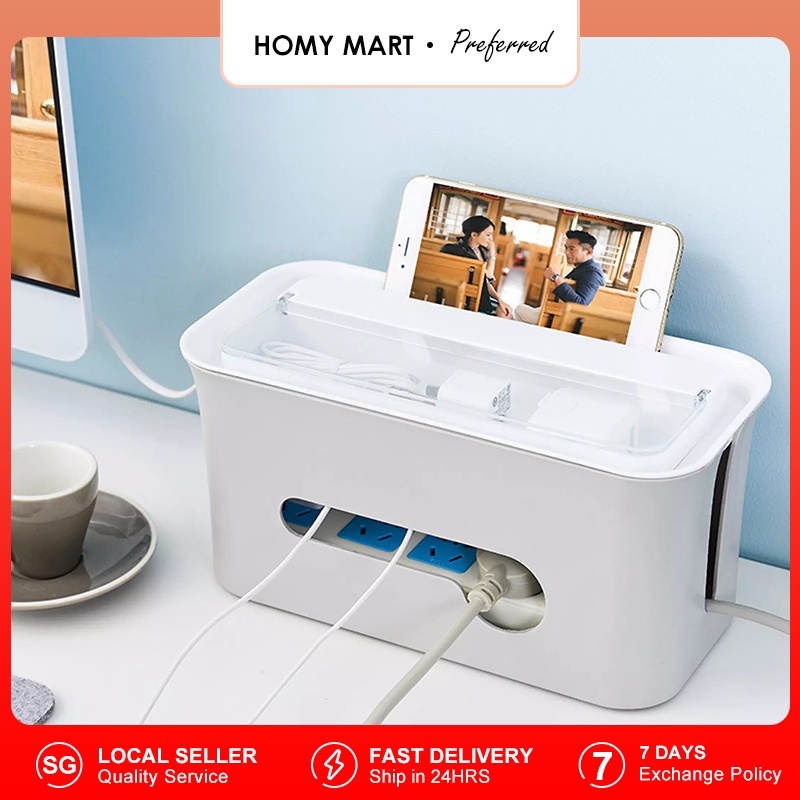 Home Wire Storage Box Extension Cord Socket Desktop Storage Box Plug ...